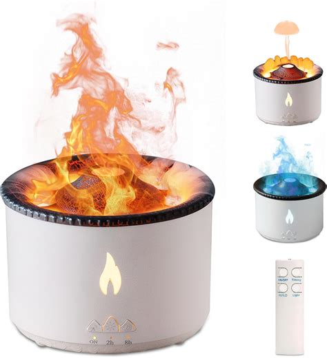 Volcano Humidifier Flame Aroma Diffuser 300ml Aromatherapy Humidifier