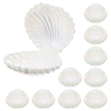 Plastic Containers 10pcs Sea Shells Candy Boxes Seashell Containers Plastic Chocolate Box
