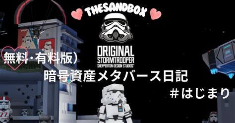 Thesandboxボクセルメタバース）体験記＆暗号資産増減リアル日記📚スタートした！うにょ｜ ︎ 88 Meguru 88 ︎