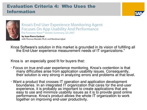 Ppt Sap User Experience Management By Knoa Compared To Other End User Monitoring Solutions