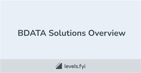 Bdata Solutions Careers Levelsfyi