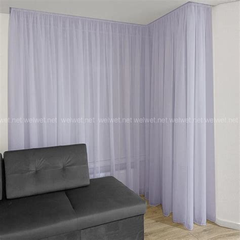 Класичний шифон бузковий колір гардини однотонні матові для вікна купити в Україні Київ Львів