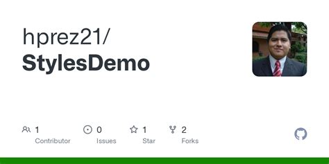 GitHub Hprez21 StylesDemo