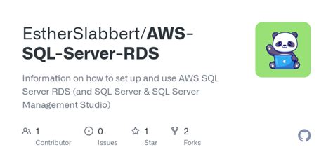 github estherslabbert aws sql server rds information on how to set up… praveen madupu