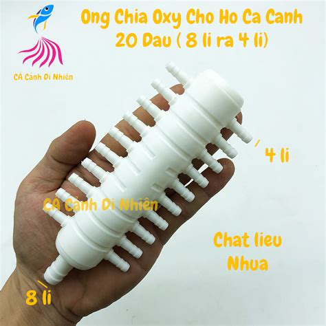 Ống Chia Dây Sủi Khí Oxy 20 đầu Cho Hồ Cá Cảnh 8 Li Ra 4 Li