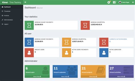 Kimai Self Hosted Open Source Time Tracker