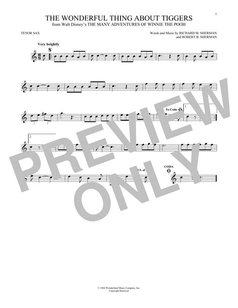 The Wonderful Thing About Tiggers Sheet Music Direct