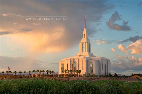 Red Cliffs Temple Summer Sunrise Lds Temple Pictures