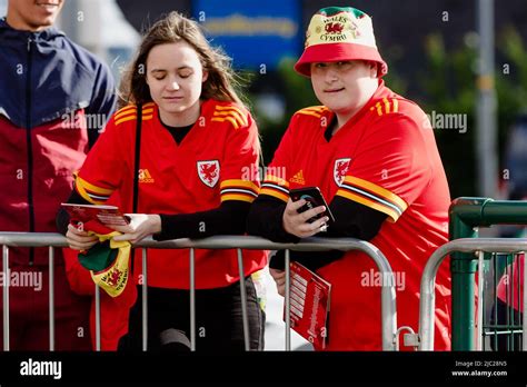 CARDIFF WALES 08 JUNE 2022 Wales Fans Prior To The League A 2022