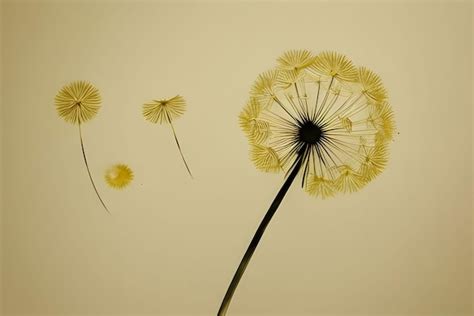 Premium Photo A Group Of Dandelions Blowing In The Wind On A Blue