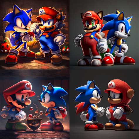 Ai Art Mario And Sonic By Illusioneddrawer64 On Deviantart