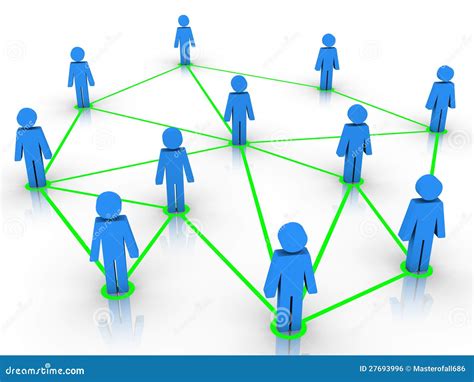 Human Figures Connected As A Network Royalty Free Stock Image Image 27693996