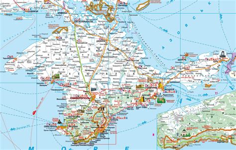 АР Крим Садиби областi Туристична карта