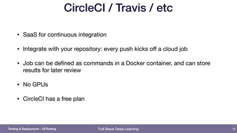 Testing And Deployment Full Stack Deep Learning PPT