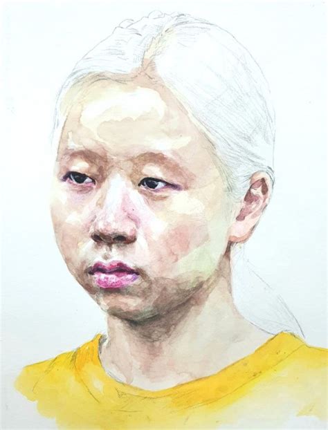 인체 수채화 두상 교육 시범 내용 수채화 초상화 인체 수채화