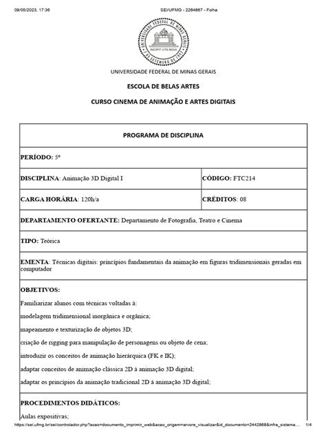 Programa De Animação 3d Digital I Pdf Modelagem 3d Sombreador