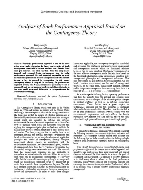 Analysis Of Bank Performance Pdf Performance Appraisal Strategic
