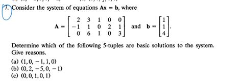 Solved I Am So Confused About What Is A Basic Solution And