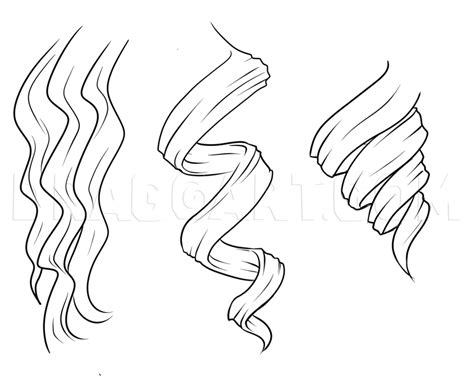 How To Draw Curly Hair Draw Curls Drawing Step By Step By Ghostiy
