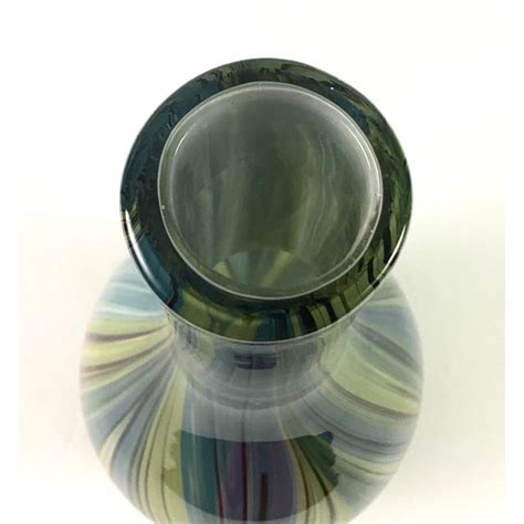 1970s Hand Blown Cased Glass Vase Chairish