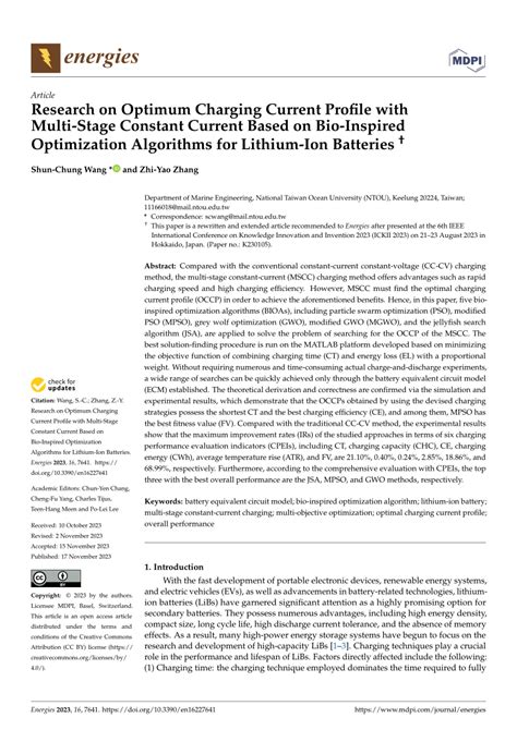 PDF Research On Optimum Charging Current Profile With Multi Stage
