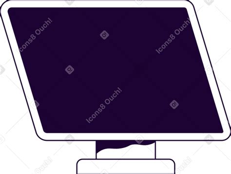 Наклоняемый монитор компьютера в PNG, SVG