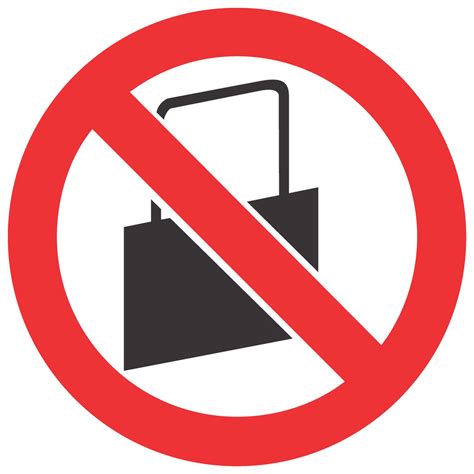 No Handbags Sabs Safety Sign Pv31 Safety Sign Online