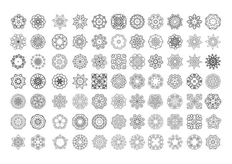 Premium Vector Circular Geometric Pattern Vintage Decorative Elements