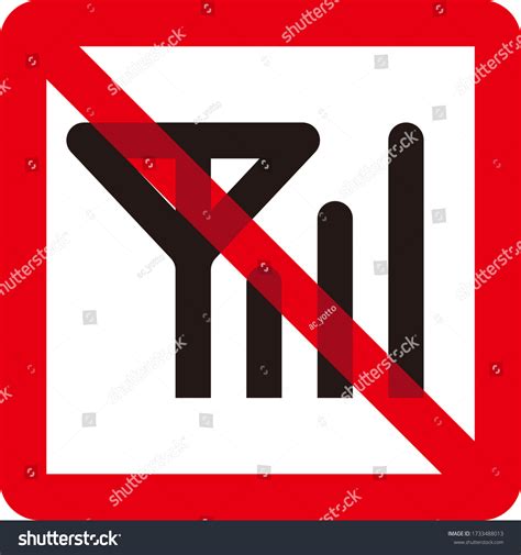 No Mobile Radio Sign Isolated Vector Stock Vector Royalty Free Shutterstock