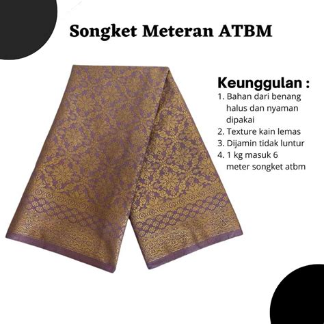Jual Vr Textile Songket Pash Songket Meteran Khas Palembang