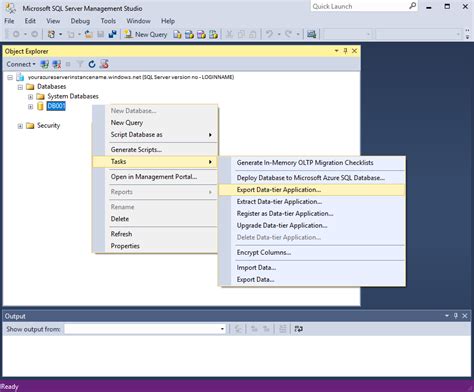 MS SQL Azure Take Complete Backup Of Azure Database Structure And