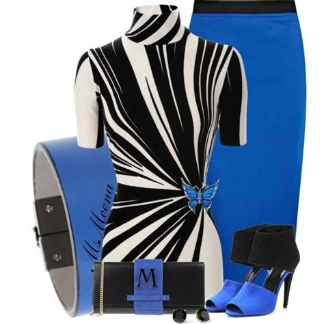 Blue Butterfly Fashion Womens Black And White Shirt
