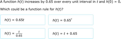 IXL Identify Linear And Exponential Functions Th Year Maths Practice