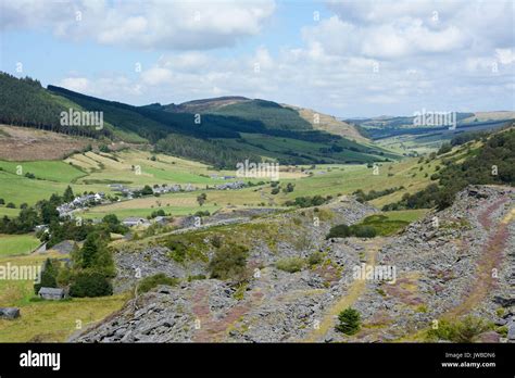 Cwm Machno Slate Quarry With The Small Settlement Of Cwm Penmachno