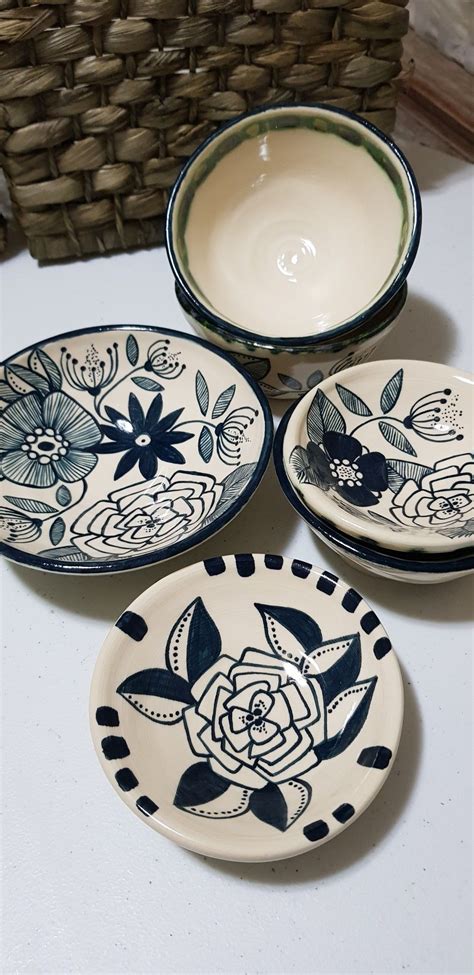 Baixo Esmalte Lu Heringer Pratos de cerâmica Pintura em cerâmica