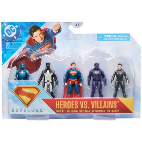Dc Comics Superman 3 Inch Action Figure 5 Pack With Heroes And Villains