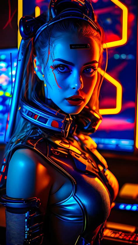 Девушка на фантастическом космическом корабле Art Creations