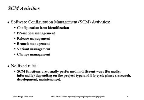 Software Engineering November 14 2001 Software Configuration Management