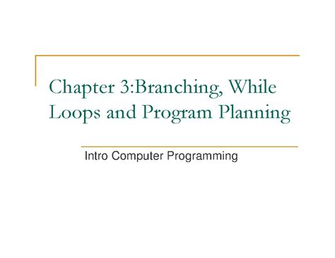 Chap03 Lecture Notes Chapter 3 Intro Computer Programming In This Chapter You Will Learn