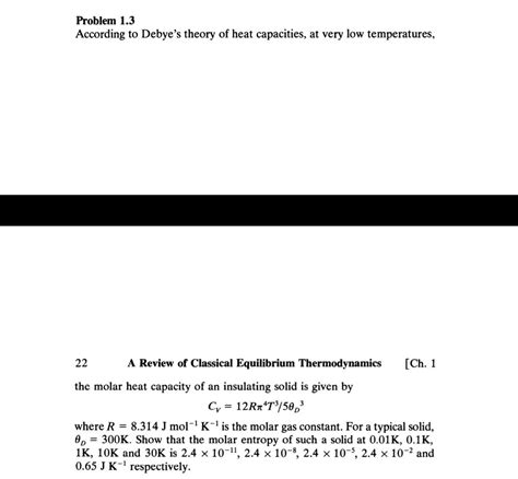 Solved Problem 13 According To Debyes Theory Of Heat