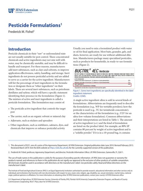 Pesticide Formulation Pdf Pest Control Emulsion