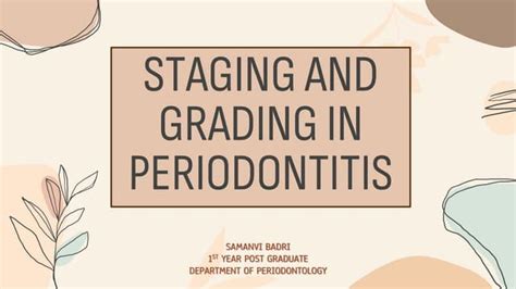 Staging And Grading In Periodontitis Pptx