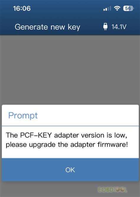how to solve yanhua acdp2 “pcf key adapter version is low” problem