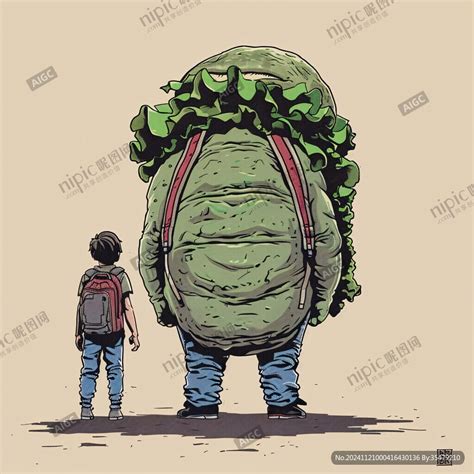 Ai创作图背影插画 草包包子插画 插画背影 一兜大白菜 背着个胖娃娃 大白菜手绘 人物背影插画 背影背包 背着重重的壳 蔬果拟人系列原创插画 圆白菜手绘 胖子趣图 卷心菜插画 童年的背影 服装