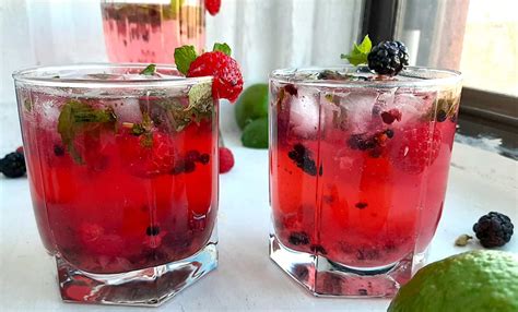 Spring Mixed Berry Mojito With Cardamom Sugar And Spice