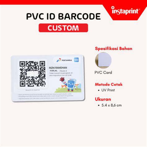 Jual Cetak Kartu Print Uv My Pertamina Bahan Pvc Tebal Cetak Barcode