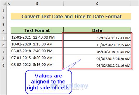 How To Convert Text Date And Time To Date Format In Excel 7 Methods