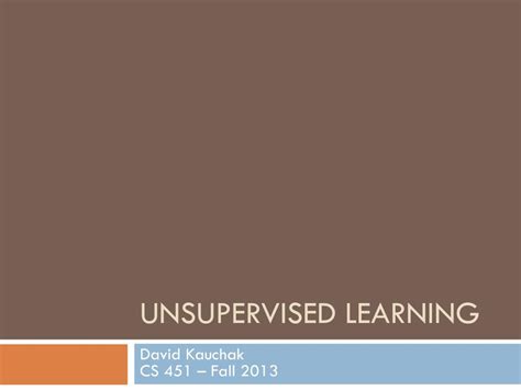 PPT Unsupervised Learning PowerPoint Presentation Free Download ID