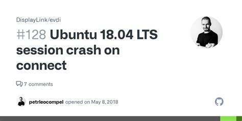 Ubuntu 1804 Lts Session Crash On Connect · Issue 128 · Displaylinkevdi · Github