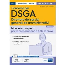 Manuale Concorso DSGA Direttore Dei Servizi Generali Ed Amministrativi